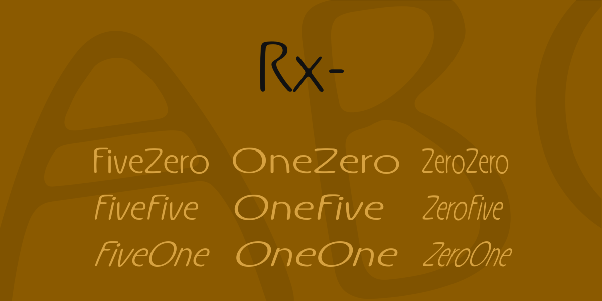 Rx Font Family · 1001 Fonts