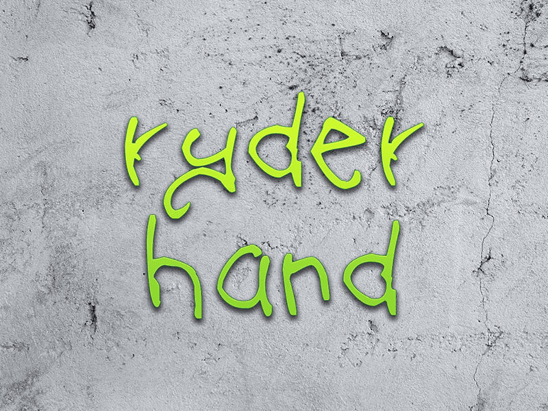 ryder hand Font · 1001 Fonts