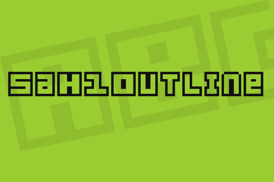 SaH1Outline Font · 1001 Fonts