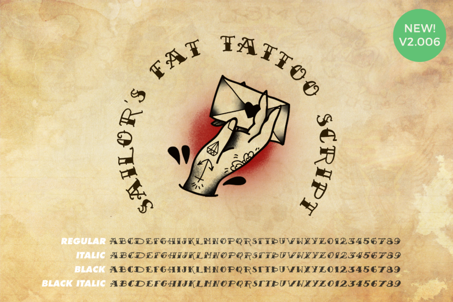 Sailor's Fat Tattoo Script Demo Font · 1001 Fonts