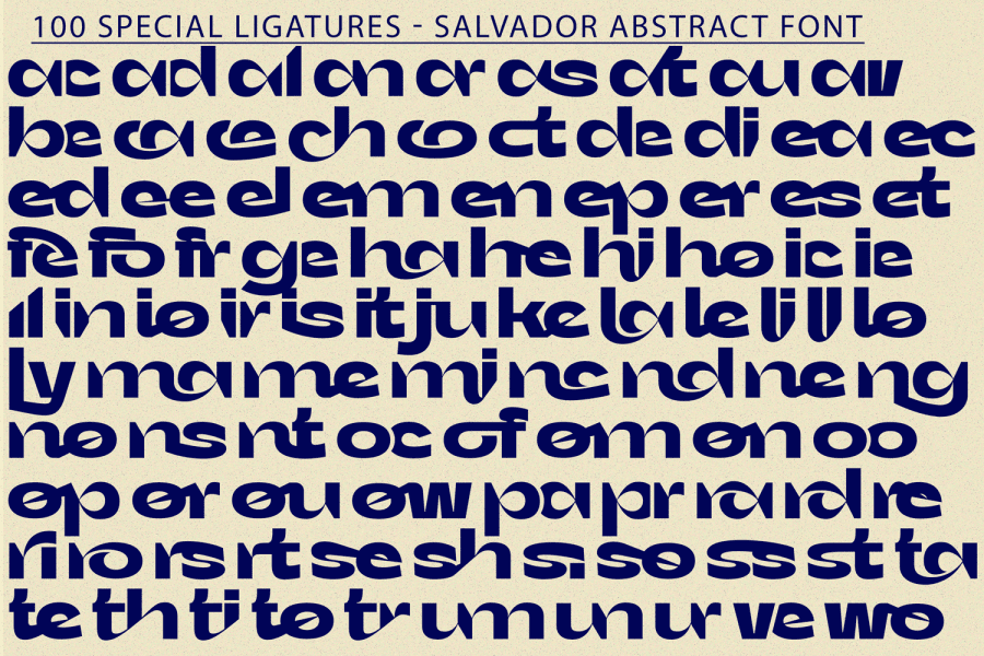 Salvador Abstract Demo Font · 1001 Fonts