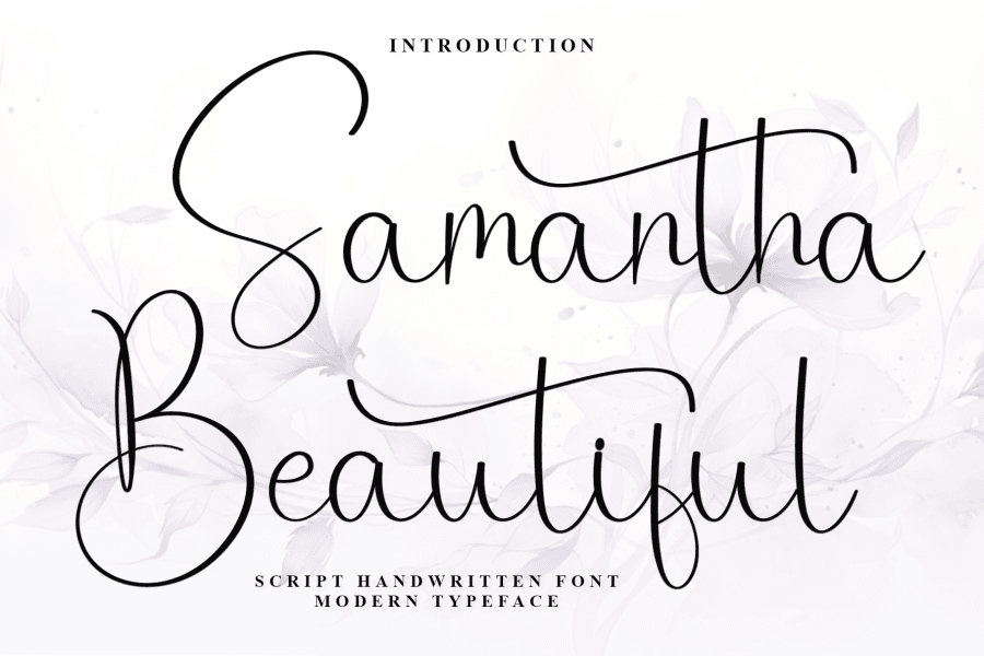 Samantha Beautiful Font · 1001 Fonts