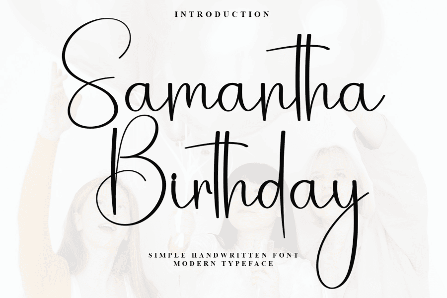 Samantha Birthday Font · 1001 Fonts