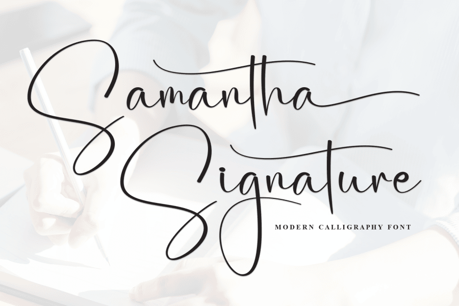 Samantha Signature Font · 1001 Fonts