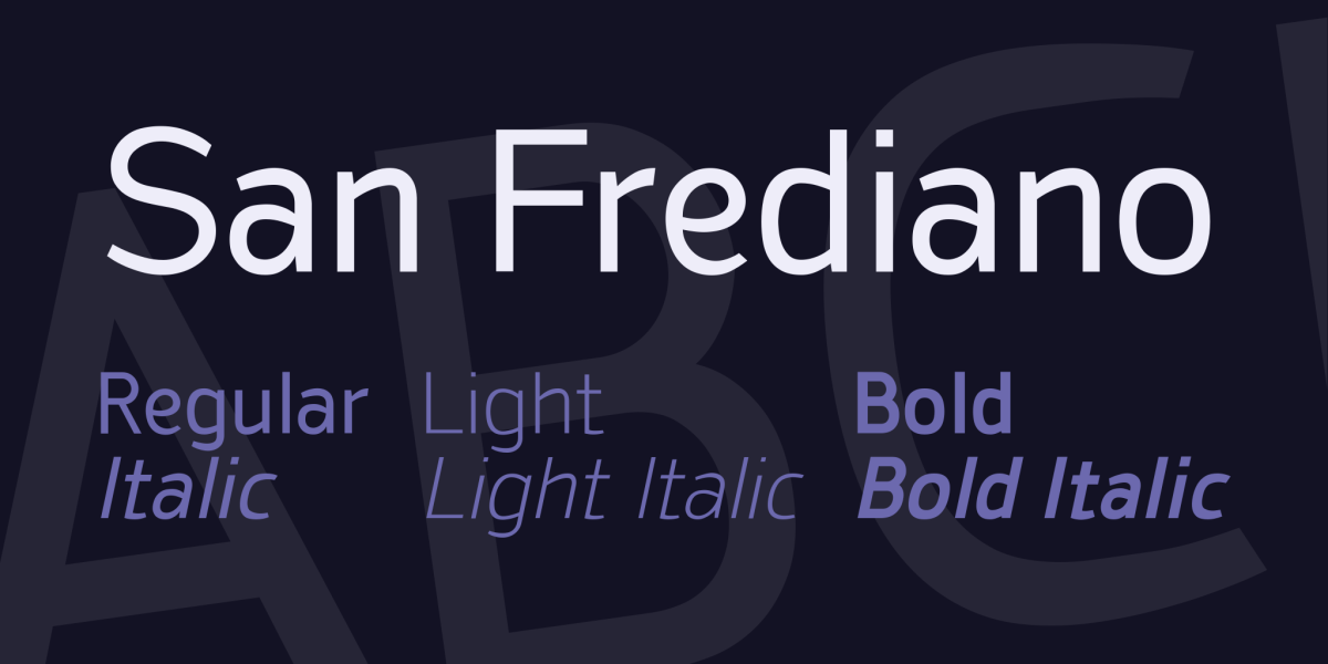 San Frediano Font Family · 1001 Fonts