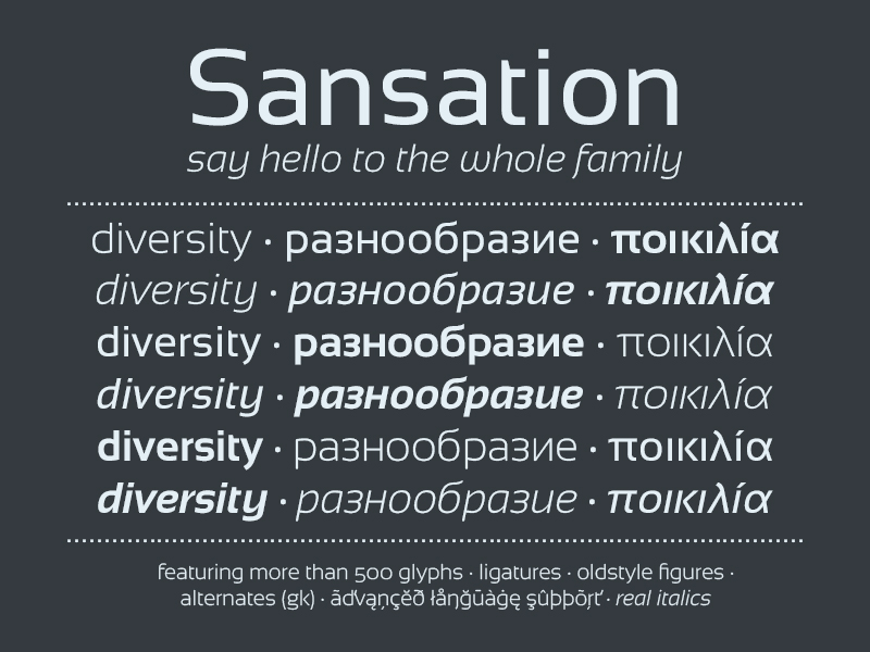 Sansation Font Family · 1001 Fonts
