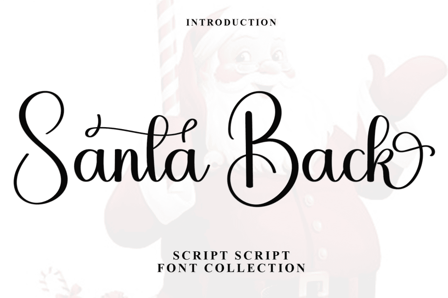 Santa Back Font · 1001 Fonts