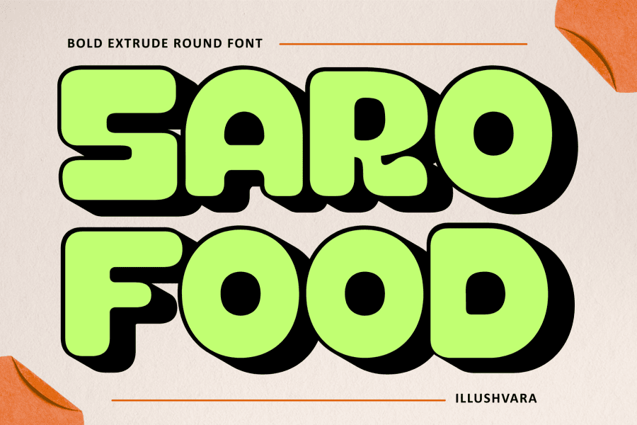 Saro Food Demo Font · 1001 Fonts