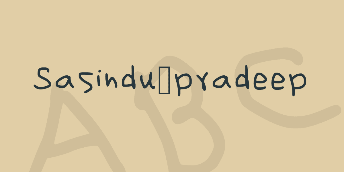 Sasindu_pradeep Font · 1001 Fonts