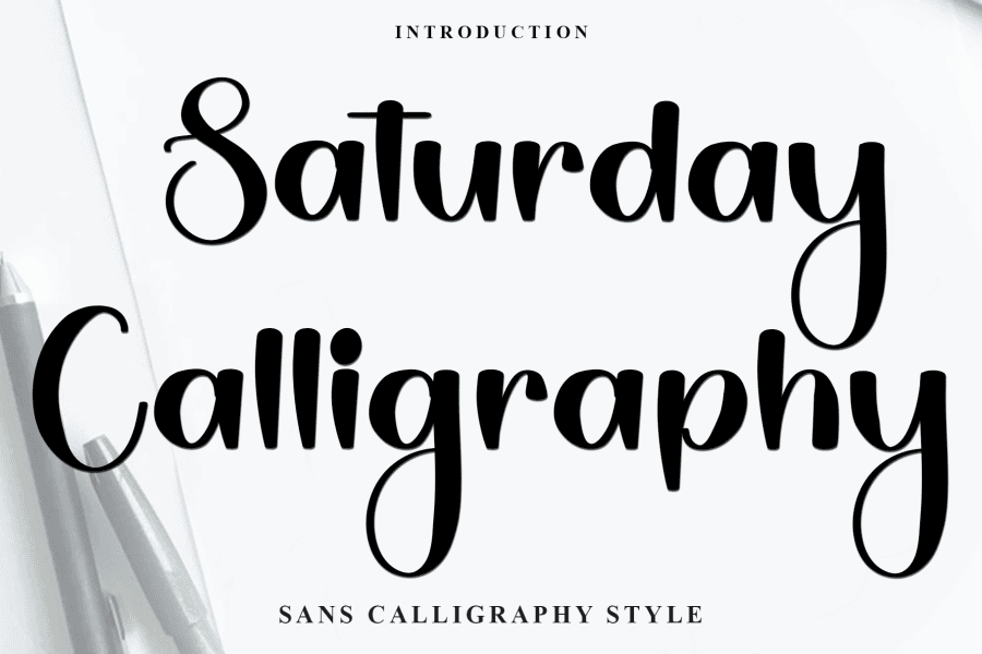 Saturday Calligraphy Font · 1001 Fonts