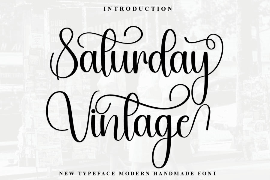 Saturday Vintage Font · 1001 Fonts