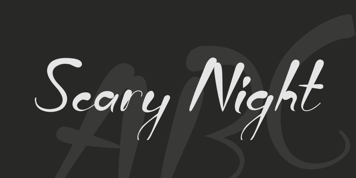Scary Night Font · 1001 Fonts