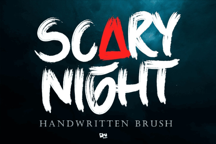 Scary Night Regular Font · 1001 Fonts