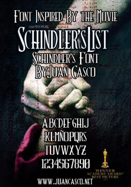 Schindler’s Font Font · 1001 Fonts