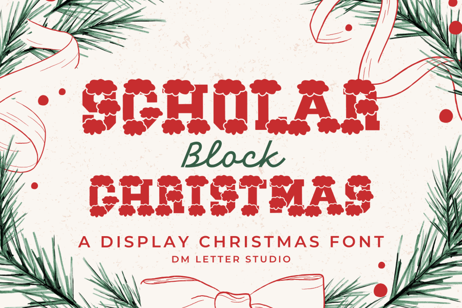 Scholar Block Christmas Font · 1001 Fonts