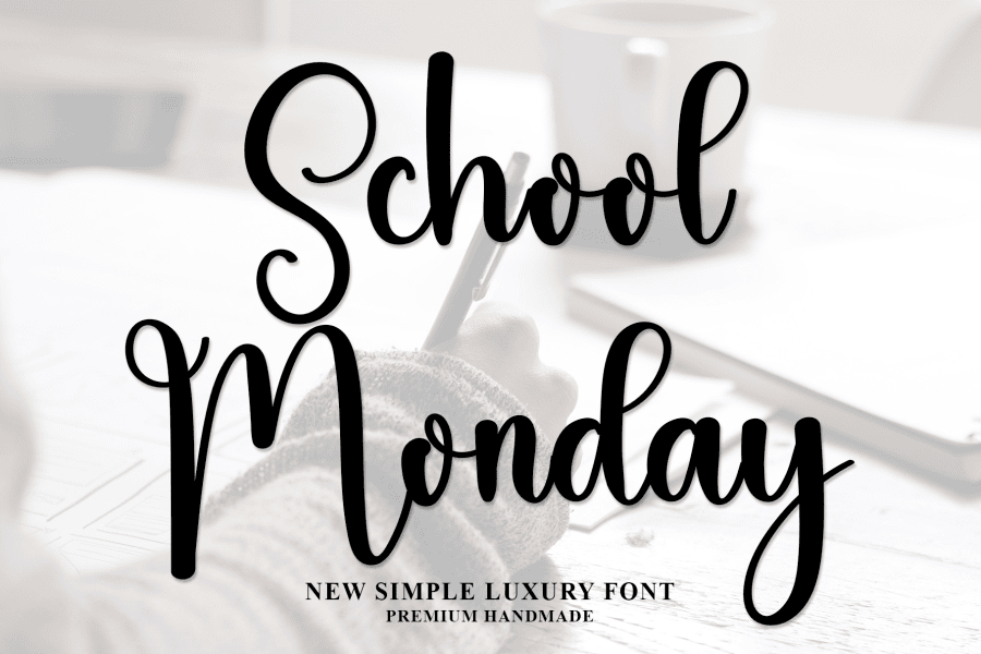 School Monday Font · 1001 Fonts