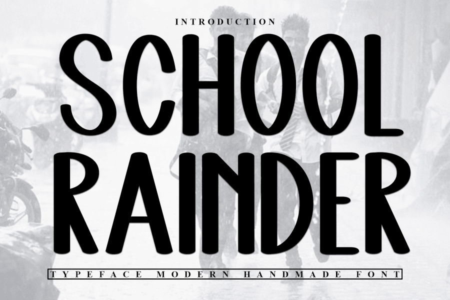 School Rainder Font · 1001 Fonts