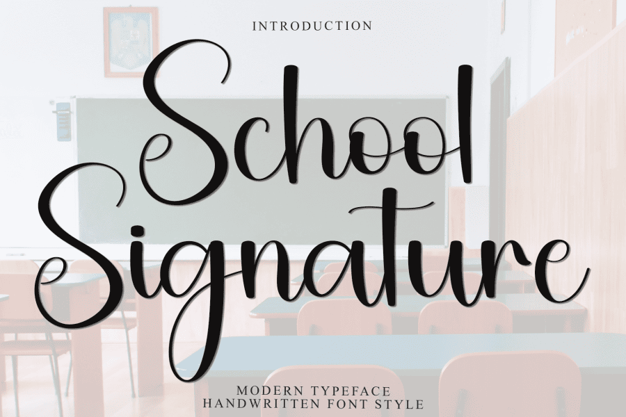 School Signature Font · 1001 Fonts
