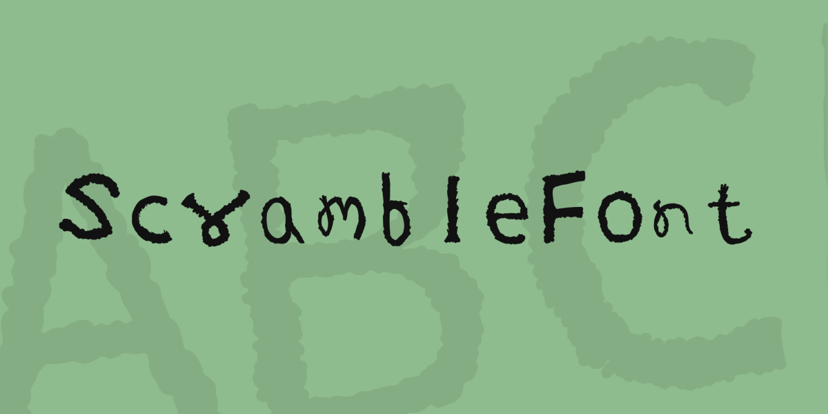 ScrambleFont Font · 1001 Fonts