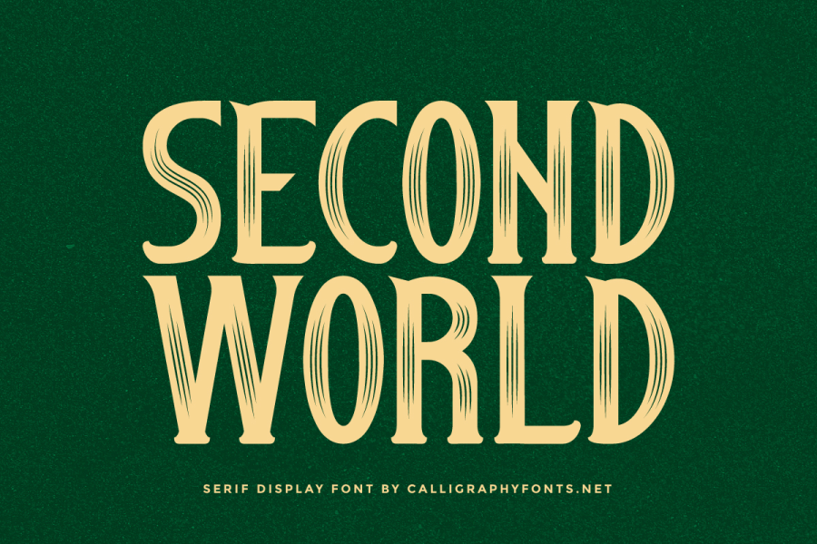 Second World Demo Font · 1001 Fonts