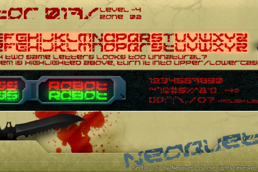 Sector 017 Font · 1001 Fonts