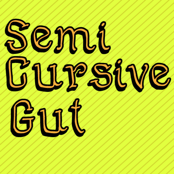 Semi Cursive Gut Font · 1001 Fonts