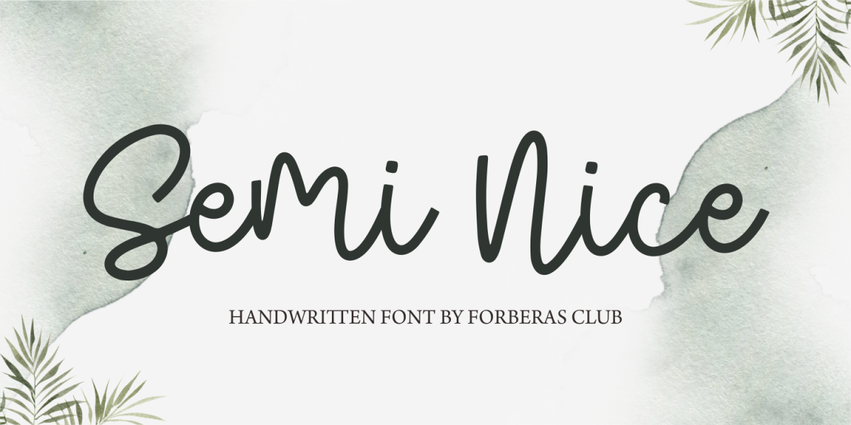 Semi Nice Font · 1001 Fonts