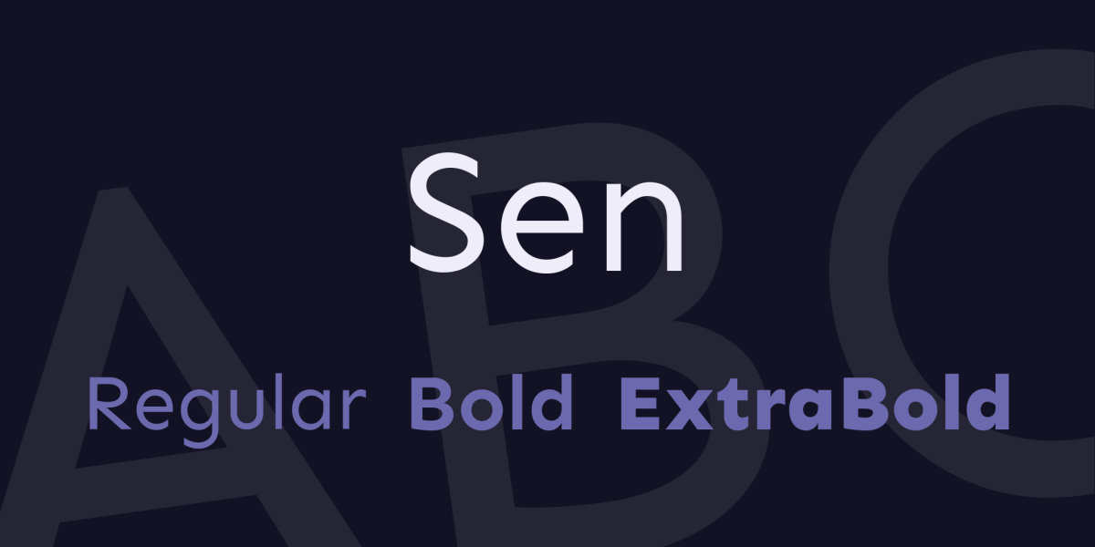 Sen Font Family · 1001 Fonts
