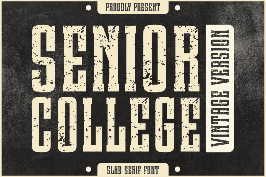 Senior College Vintage Font · 1001 Fonts
