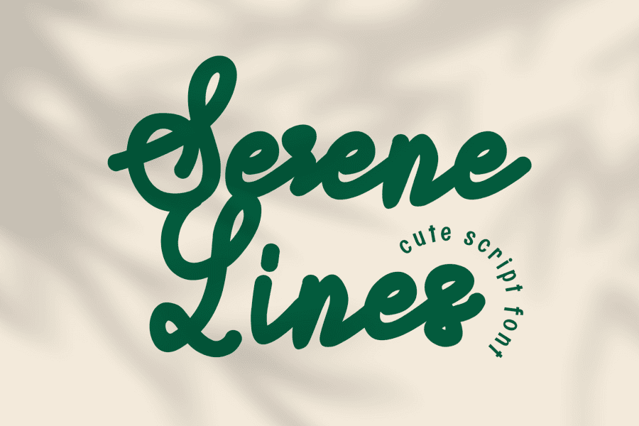 Serene Lines Font · 1001 Fonts