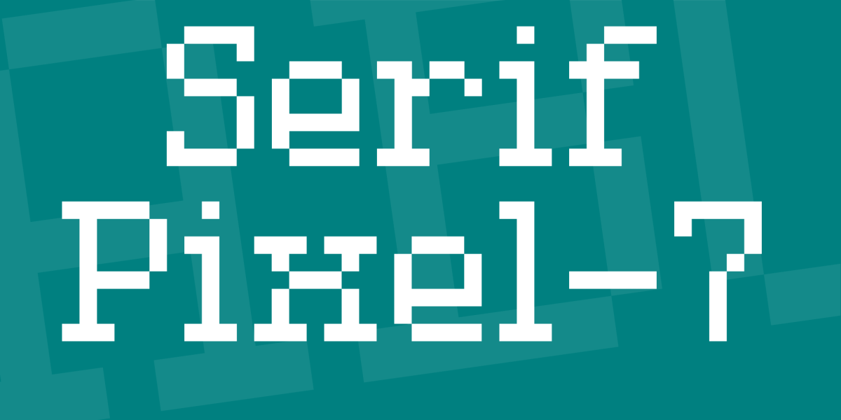 Serif Pixel-7 Font · 1001 Fonts