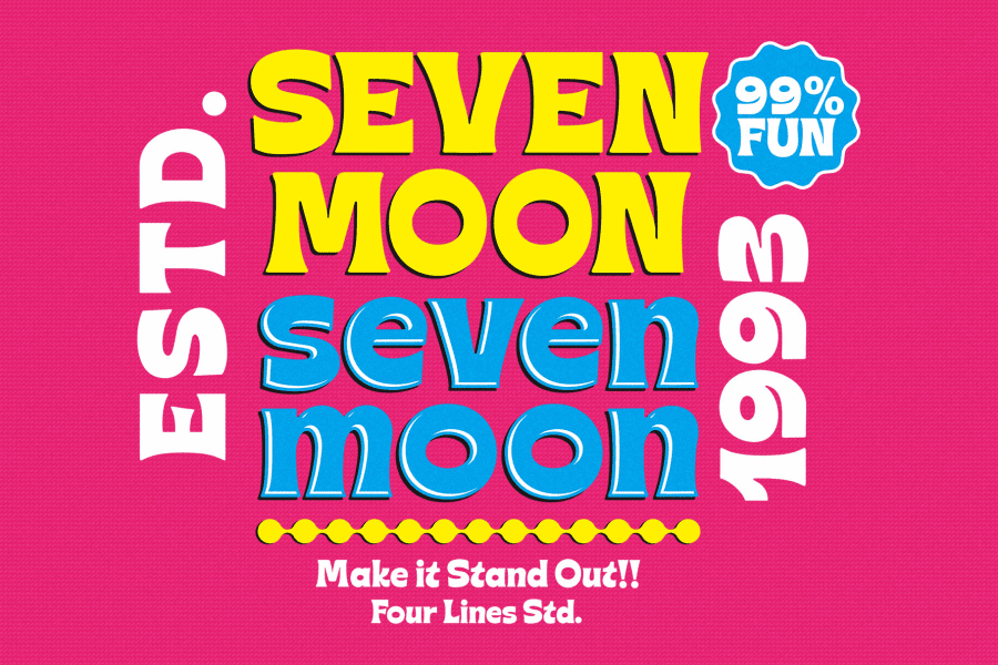 Seven Moon Font · 1001 Fonts