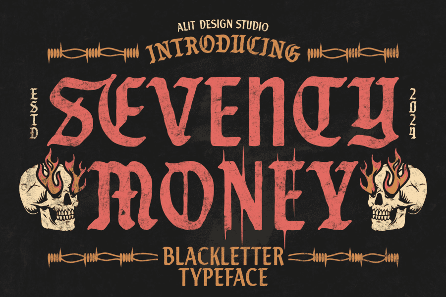 Seventy Money Font · 1001 Fonts
