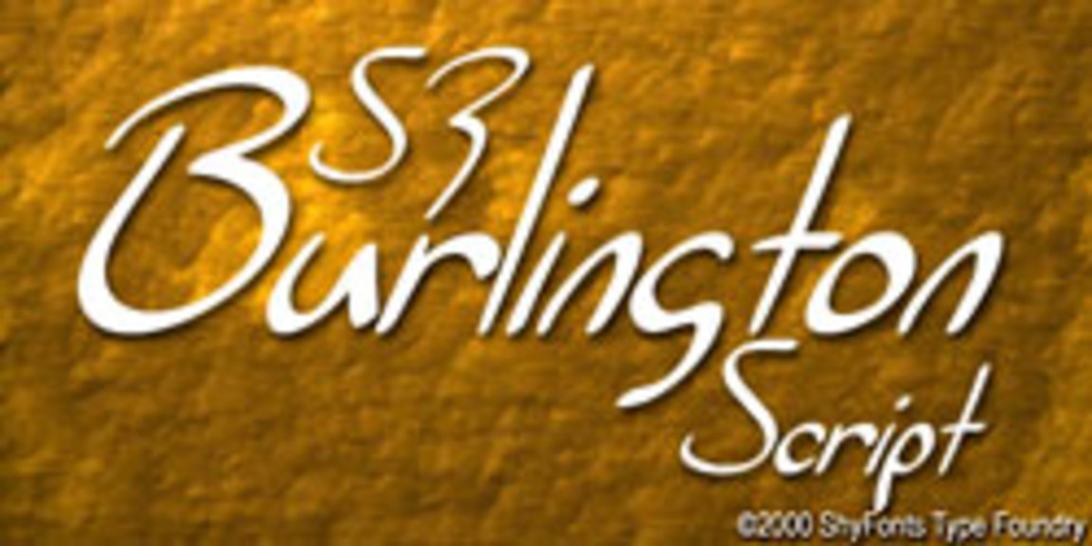 SF Burlington Script Font Family · 1001 Fonts
