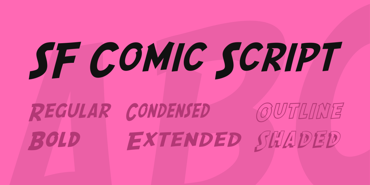 SF Comic Script Font Family · 1001 Fonts