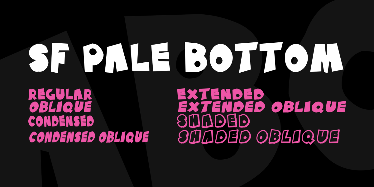 SF Pale Bottom Font Family · 1001 Fonts