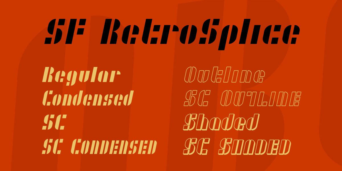 SF RetroSplice Font Family · 1001 Fonts