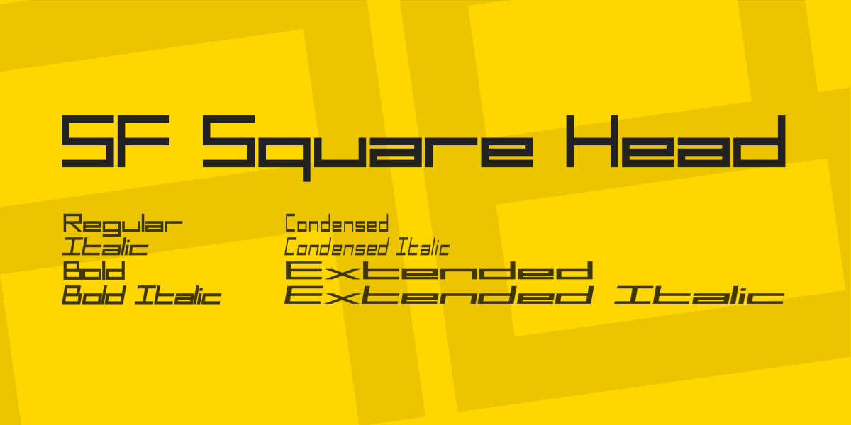 SF Square Head Font Family · 1001 Fonts