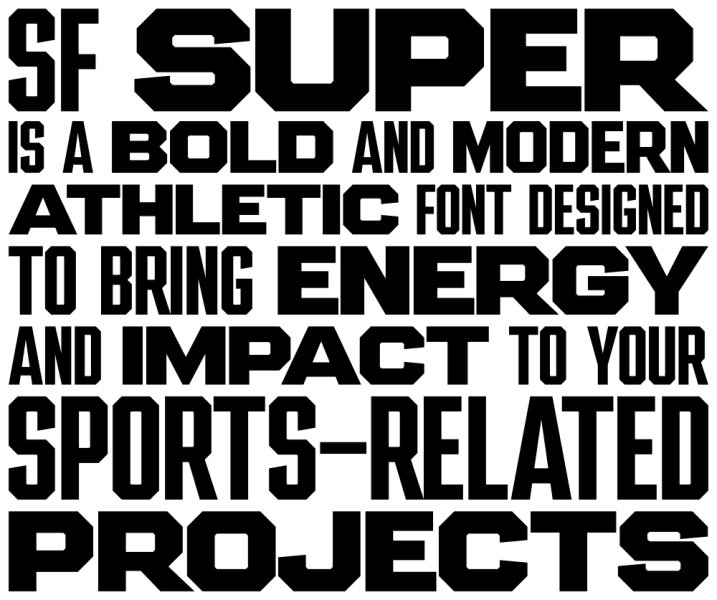SF SUPER Font Family · 1001 Fonts