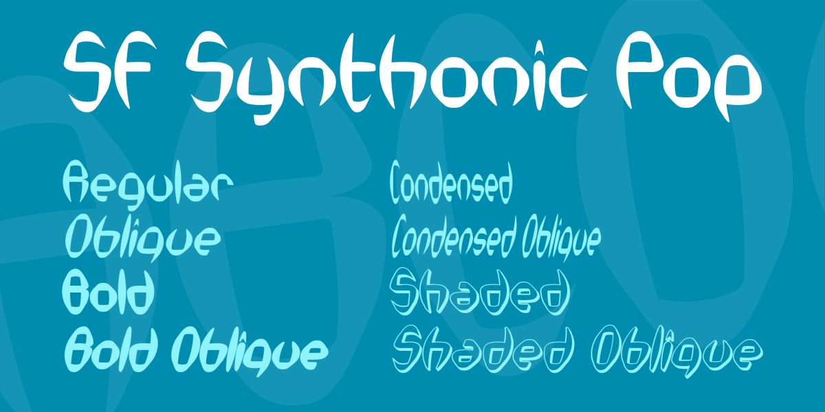 SF Synthonic Pop Font Family · 1001 Fonts