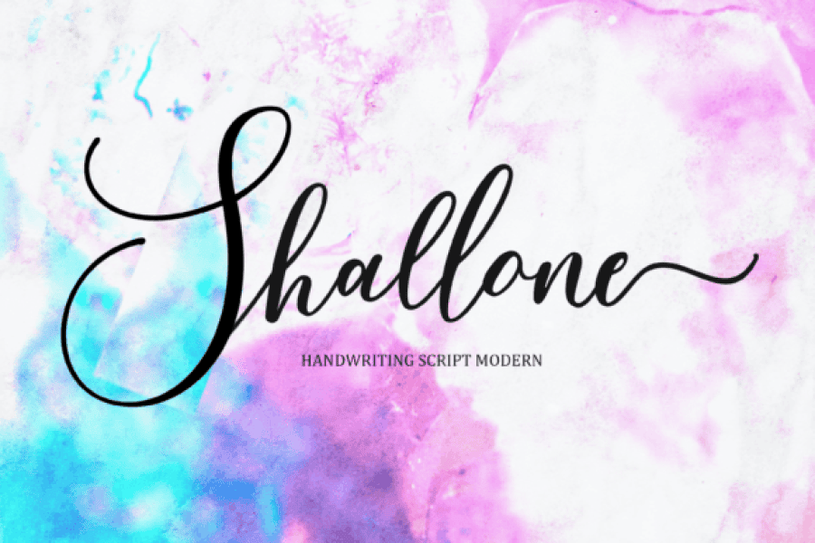 Shallone Script Font · 1001 Fonts