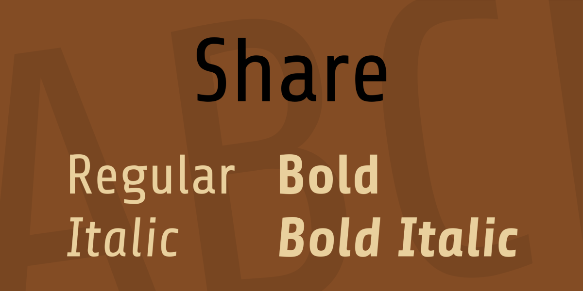 Share Font Family · 1001 Fonts