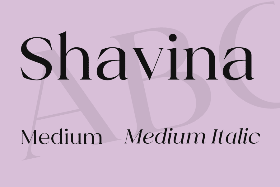 Shavina Font Family · 1001 Fonts