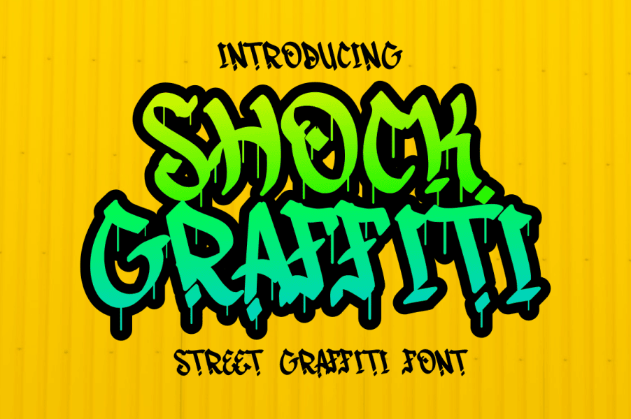 Shock Graffiti Font · 1001 Fonts