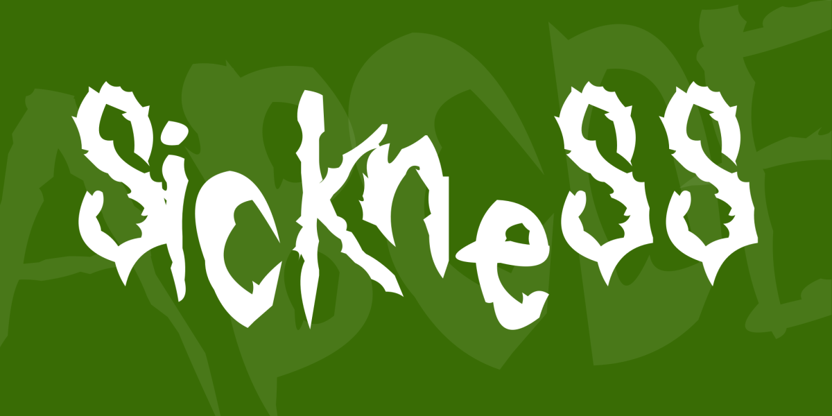Sickness Font · 1001 Fonts