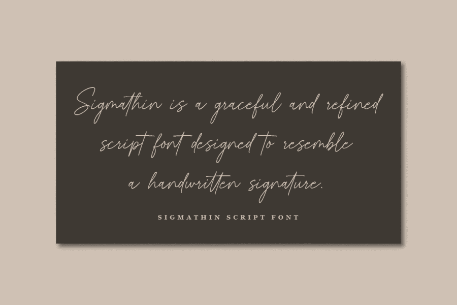 Sigmathin Font · 1001 Fonts