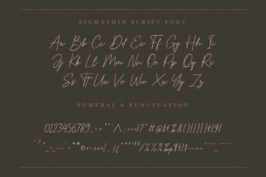 Sigmathin Font · 1001 Fonts