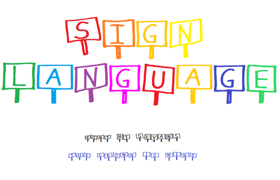 Sign Language Font · 1001 Fonts