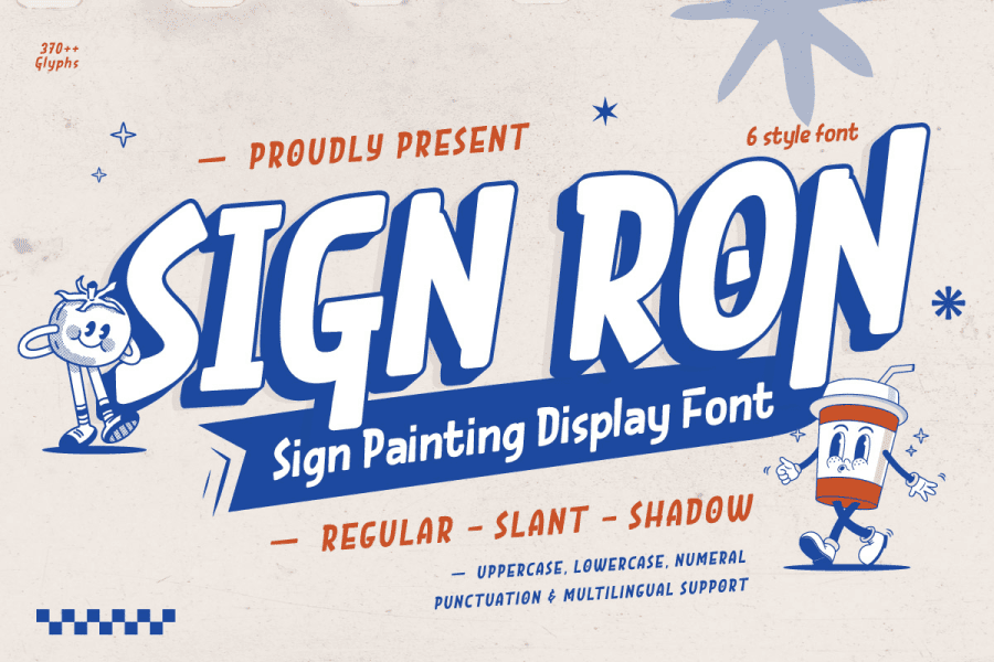 6 Free Painting, Spray Fonts · 1001 Fonts