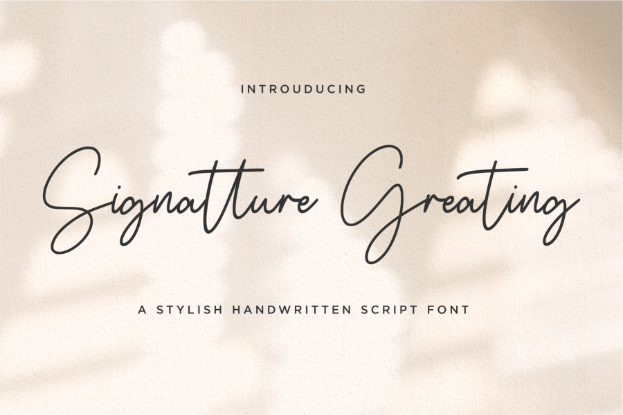 Signatture Greating Font · 1001 Fonts